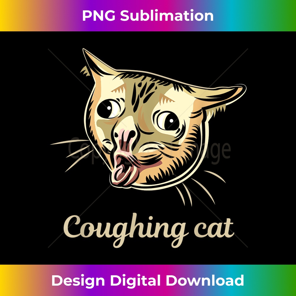 Funny Coughing Cat Meme Tee S - Vibrant Sublimation Digital | Inspire ...