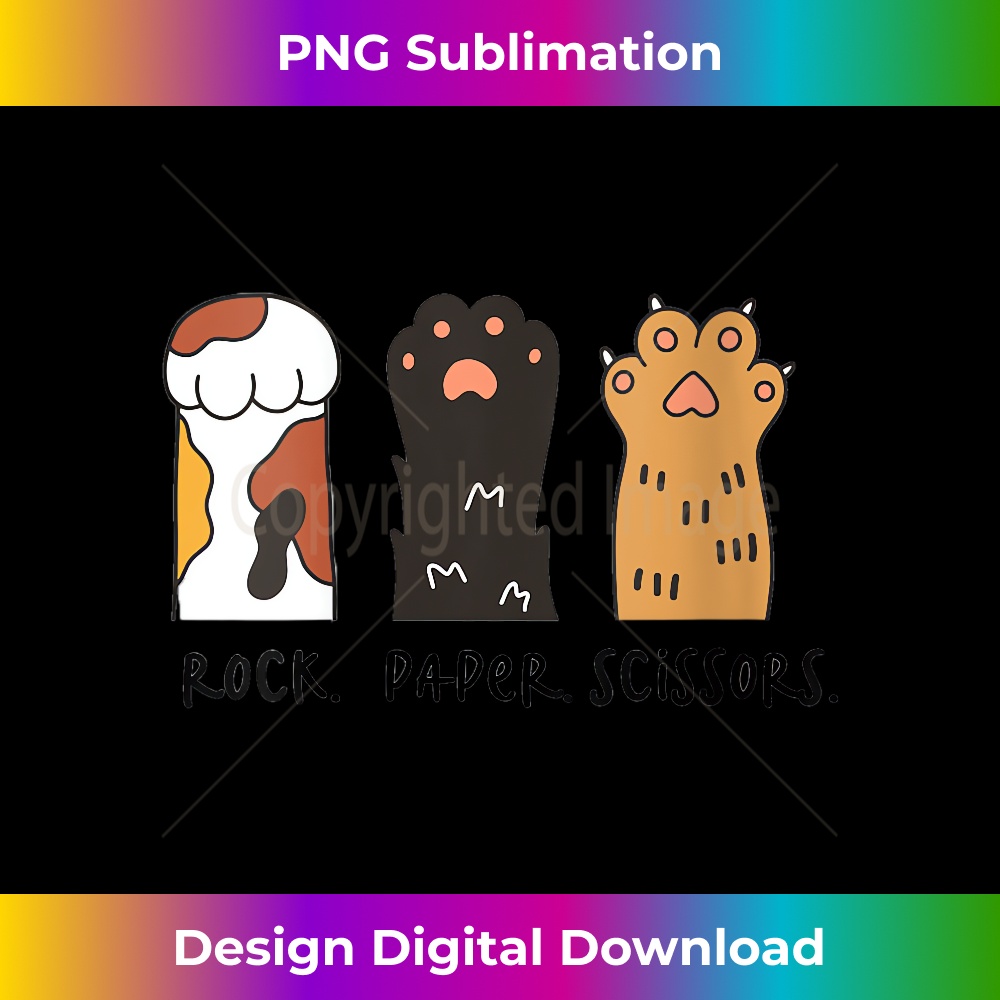 Womens Funny Cat Rock Paper Scissors Cute Cat Paws Kids Todd | Inspire ...