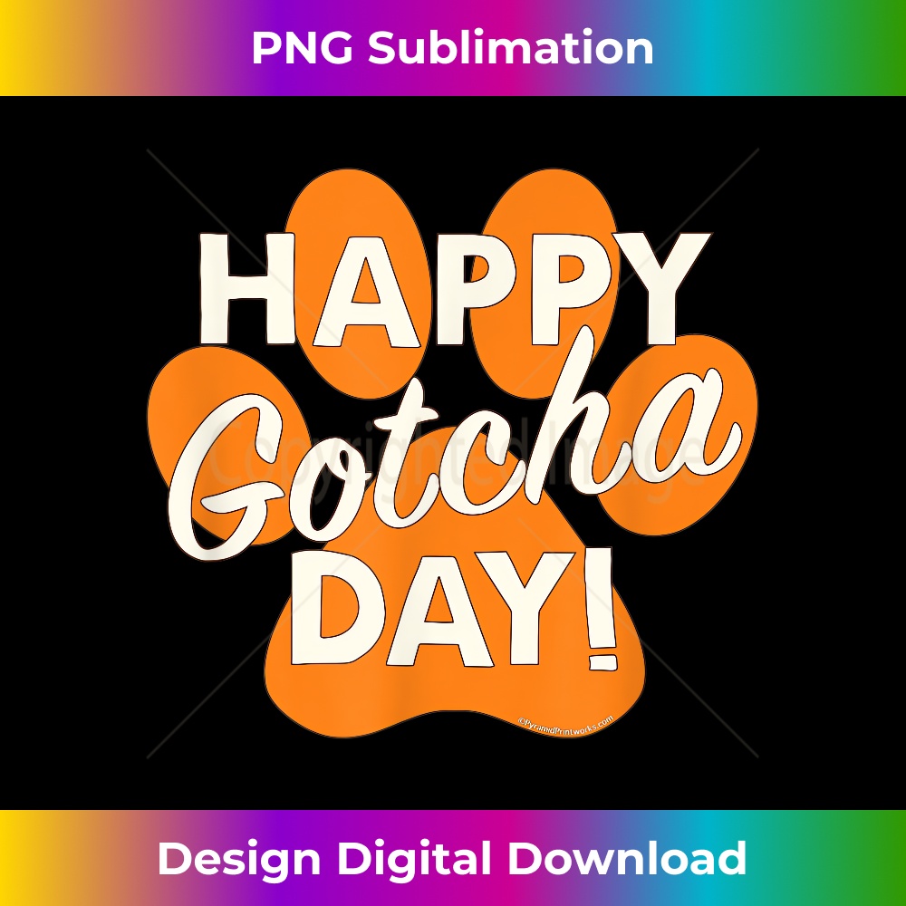 Happy Gotcha Day! Orange Dog Paw Print Animal Rescue S - Con | Inspire ...