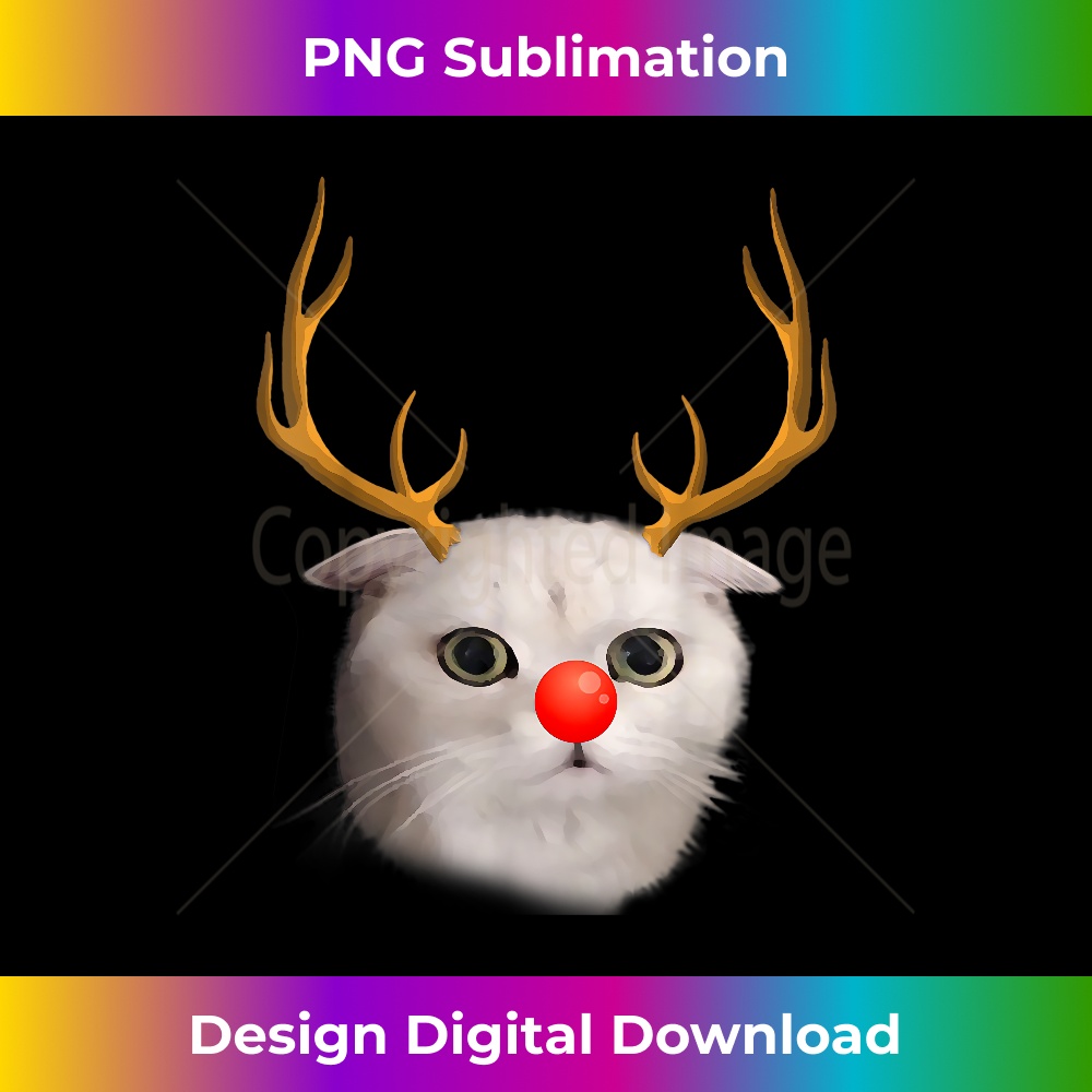 Cute Reindeer Cat With Fold Ear Chris - Bespoke Sublimation | Inspire ...