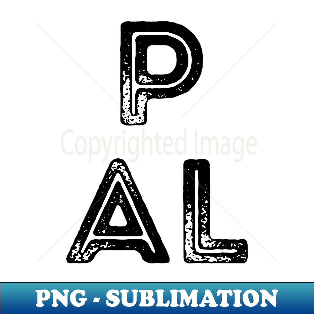 Black and White Rustic Retro Capital Letters Word PAL - Prem | Inspire ...