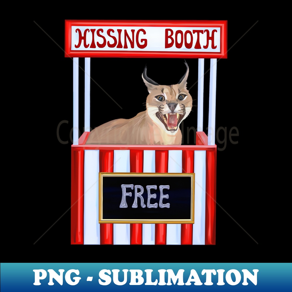 Caracal Hissing Booth Free Hisses - Retro PNG Sublimation Di - Inspire ...