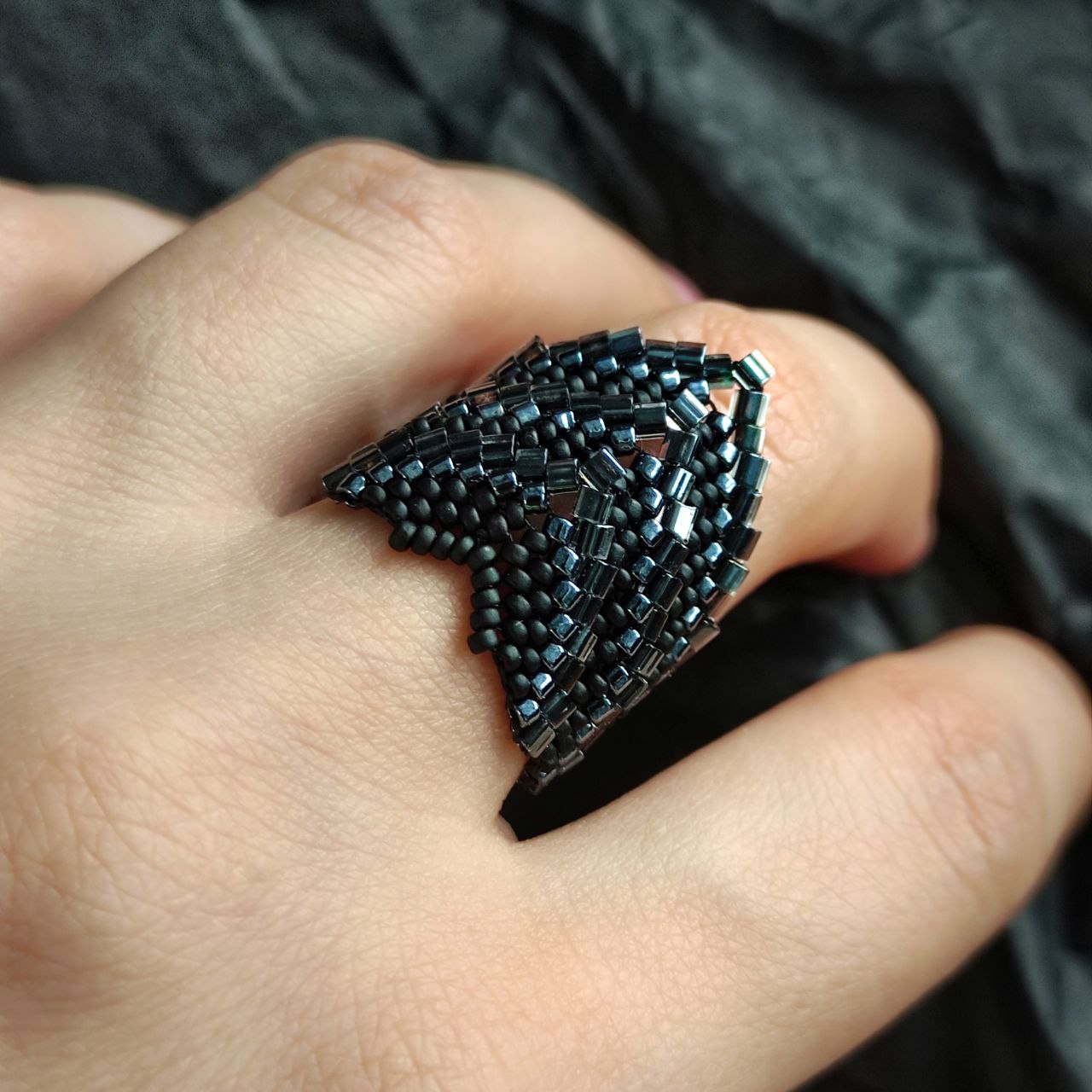 PDF tutorial beaded Triangle ring | Jewelry DIY | Weave bead - Inspire ...