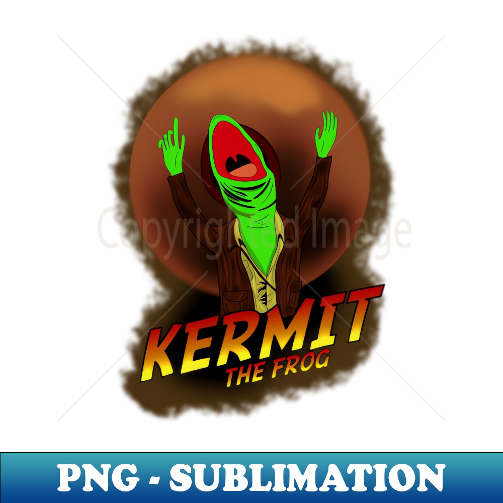 Indiana Jones Kermit the Frog - Vintage Sublimation PNG Down | Inspire ...