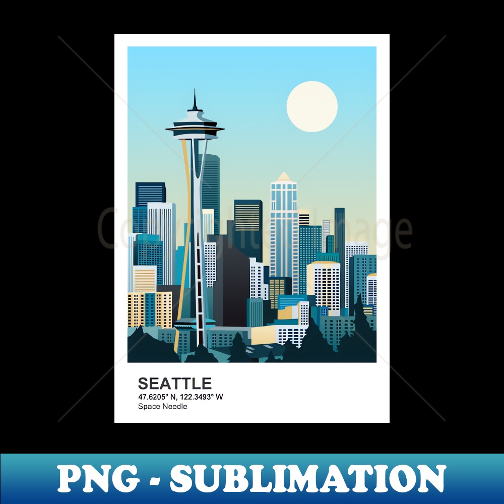 Seattle Space Needle Washington - Exclusive Sublimation Digi | Inspire Uplift