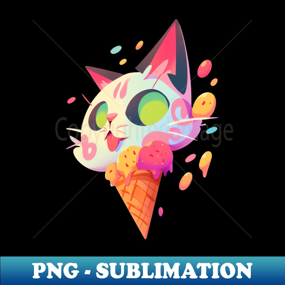 cat gelato - ice cream cat - Professional Sublimation Digita | Inspire ...