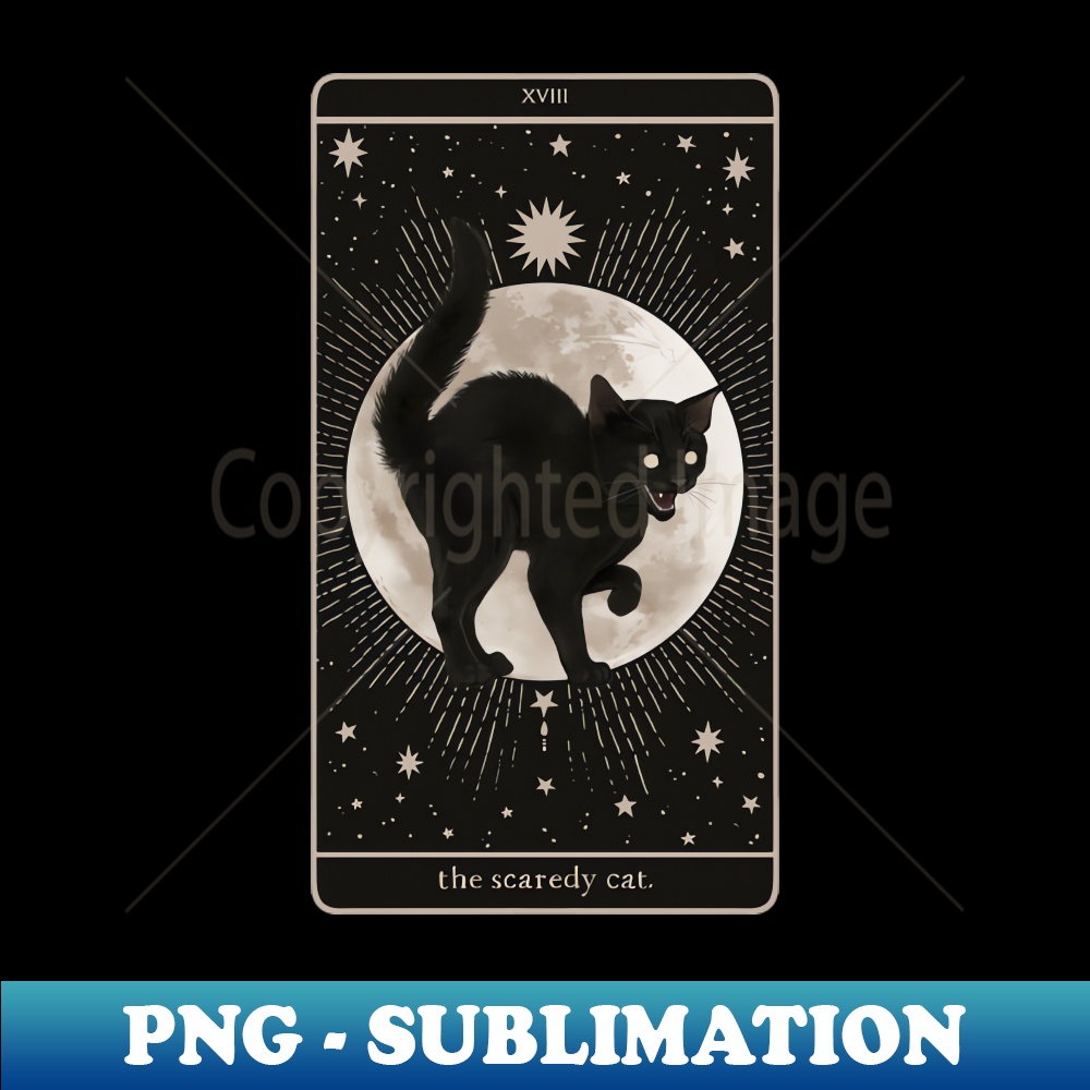 The Scaredy Cat Tarot - PNG Transparent Digital Download Fil | Inspire ...