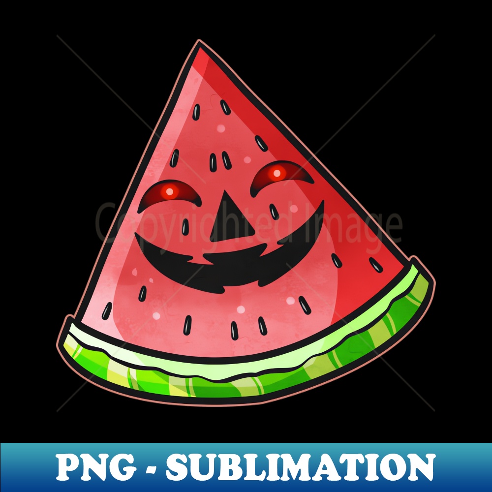 Evil Jack O Lantern Face in Watermelon Halloween - Trendy Su - Inspire ...