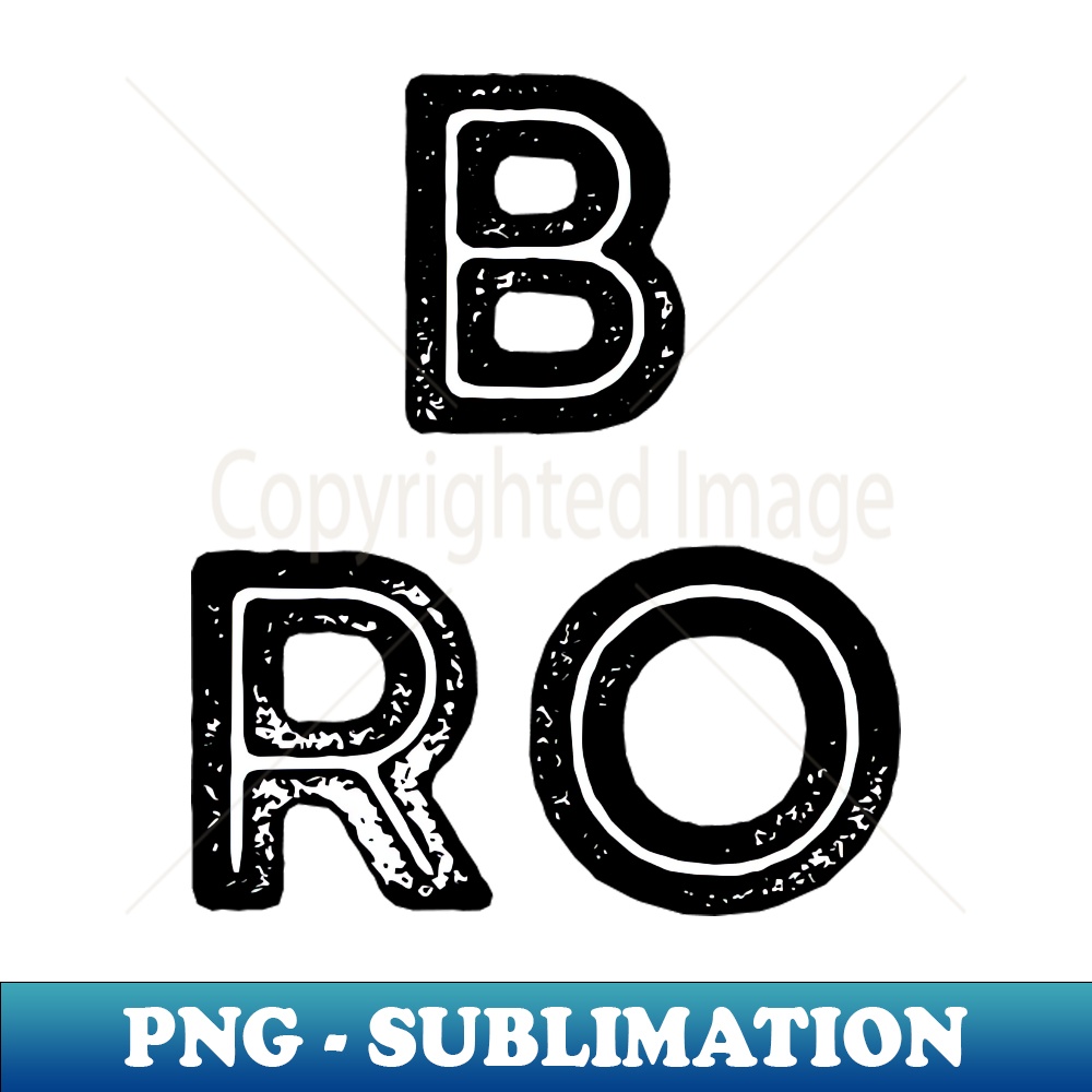 Black and White Rustic Retro Capital Letters Word BRO - Retr | Inspire ...