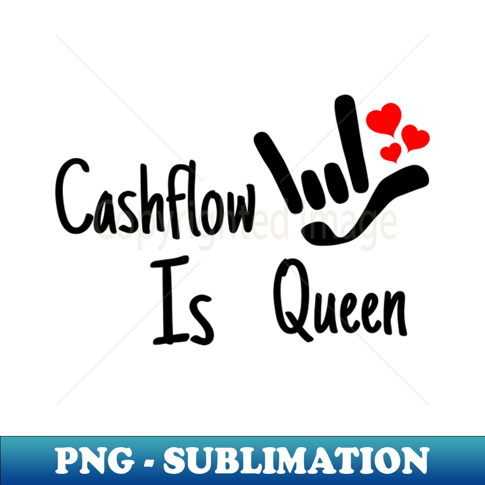 CASHFLOW IS QUEEN with I LOVE YOU sign plus hearts ASL Sign | Inspire ...