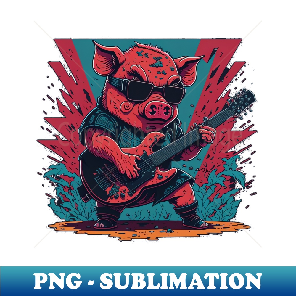 pig playing the guitar - Premium PNG Sublimation File - Fash | Inspire ...