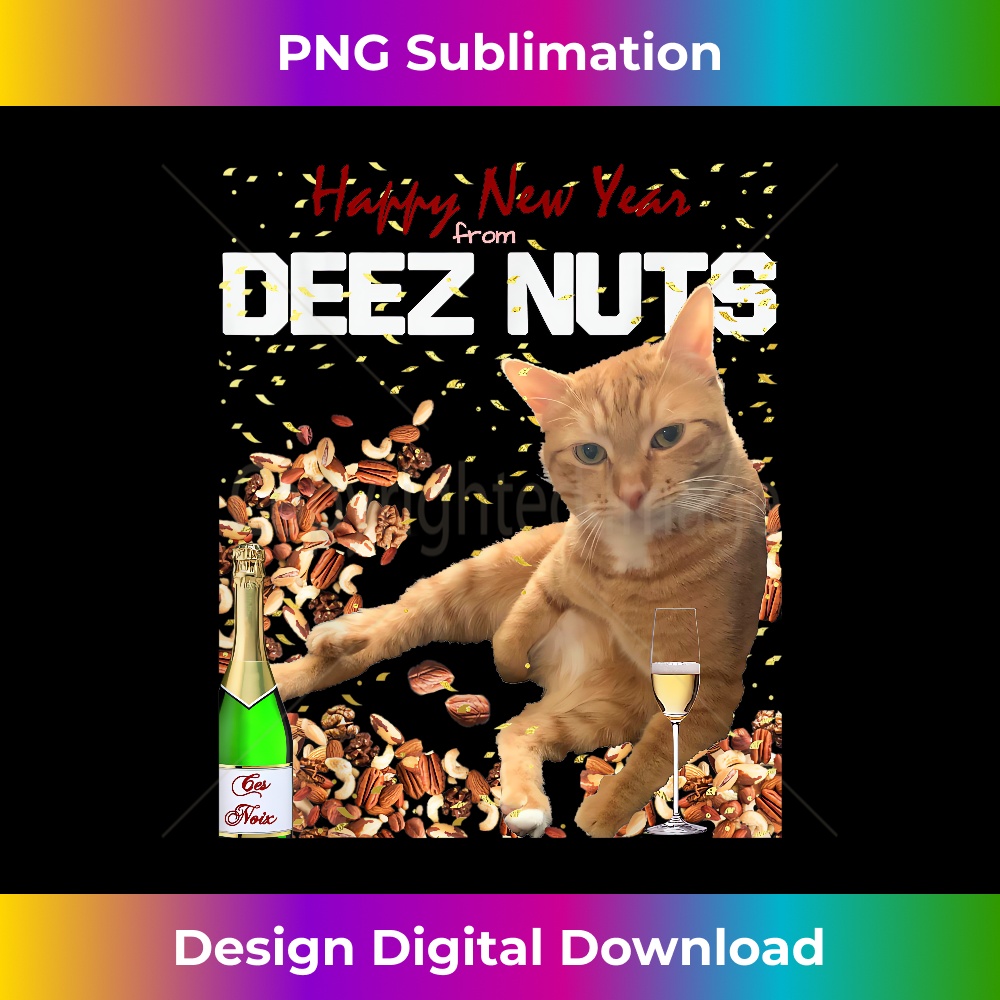 Funny Happy New Year Cat Deez Nuts - Contemporary PNG Sublim | Inspire ...