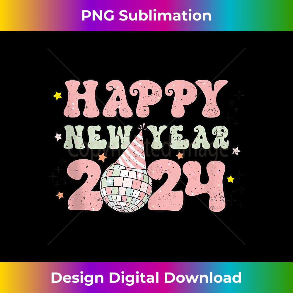 Groovy Happy New Year 2024 Disco Ball Hello 2024 Retro Tank | Inspire ...