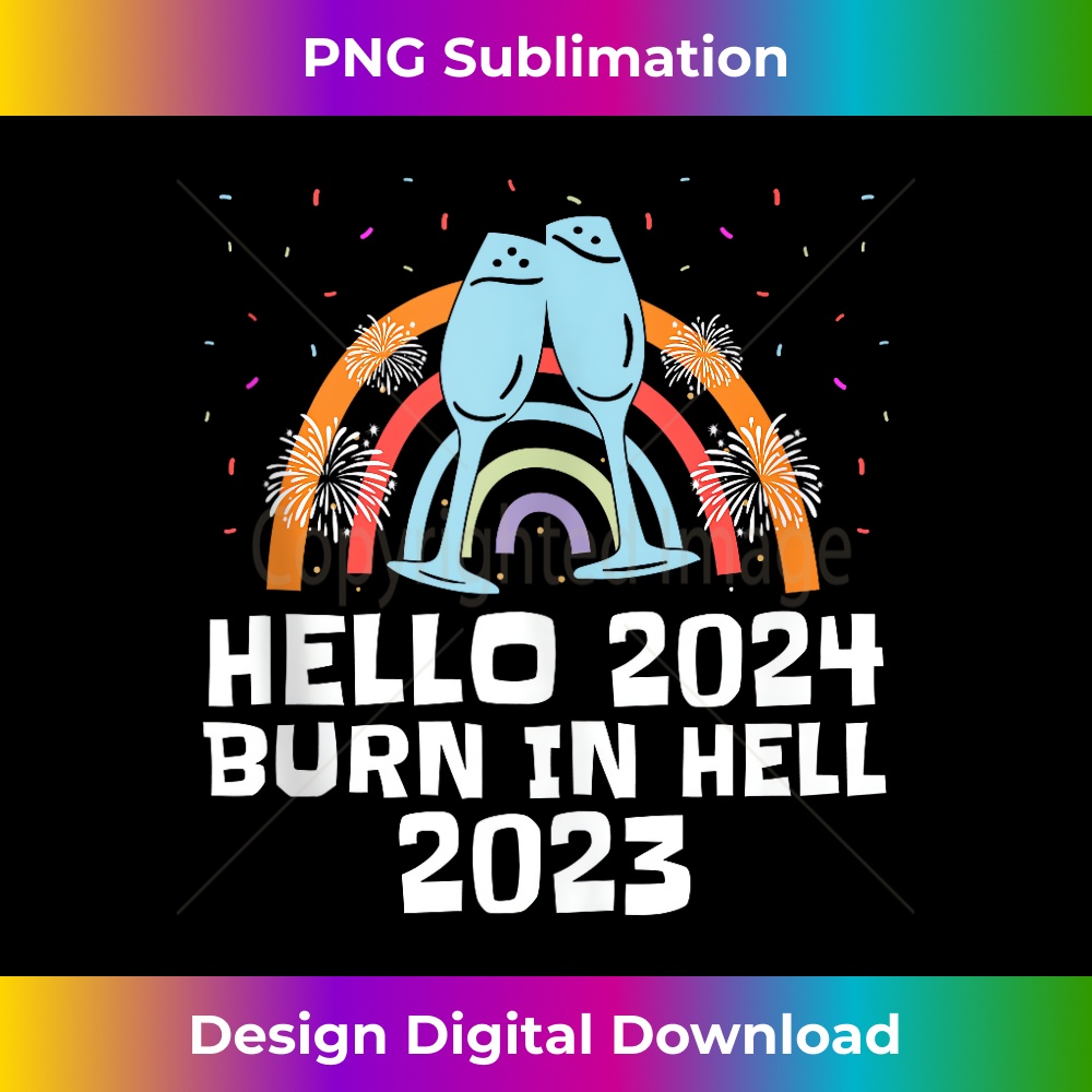 Hello 2024 Burn in Hell 2023 Happy New Year Funny NYE Humor - Inspire ...