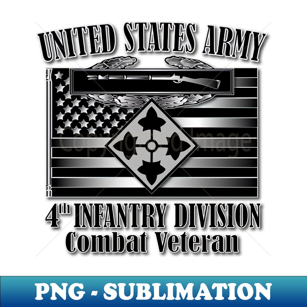 4th Infantry Division- Combat Veteran - PNG Transparent Subl | Inspire ...