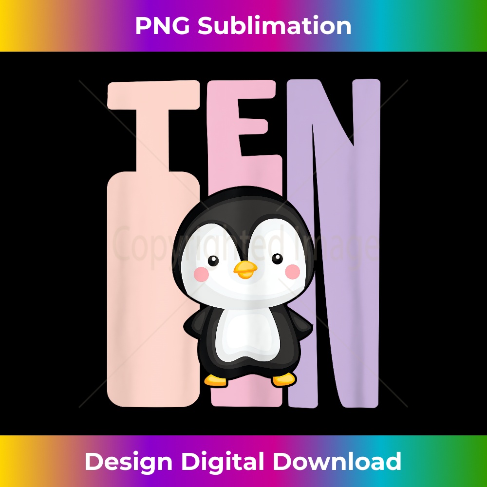 10 Year Old Cute penguin Birthday Girl 10th B - Edgy Sublima | Inspire ...