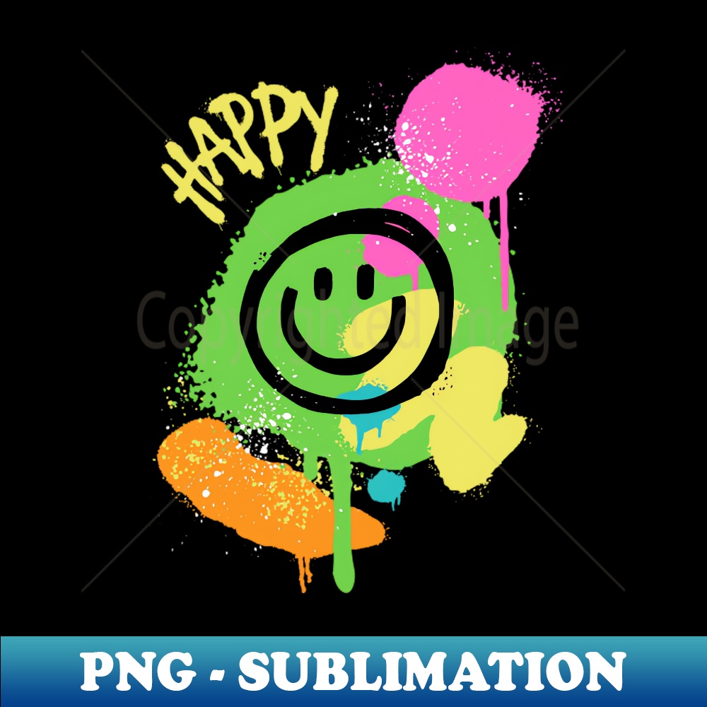happy smile smiley face grafitti spray paint bright colors s | Inspire ...