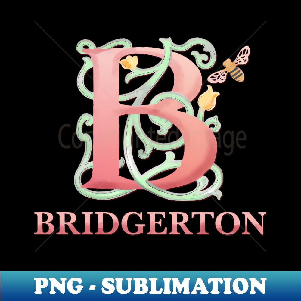 Vintage Bridgerton Monogram Lettering with a Bee - PNG Trans | Inspire ...