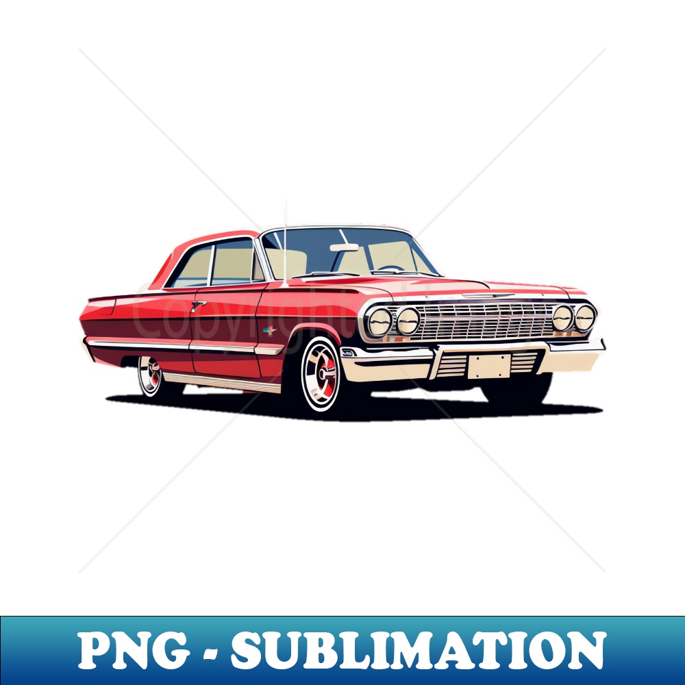 Red Chevy Impala - PNG Transparent Sublimation File - Create | Inspire ...