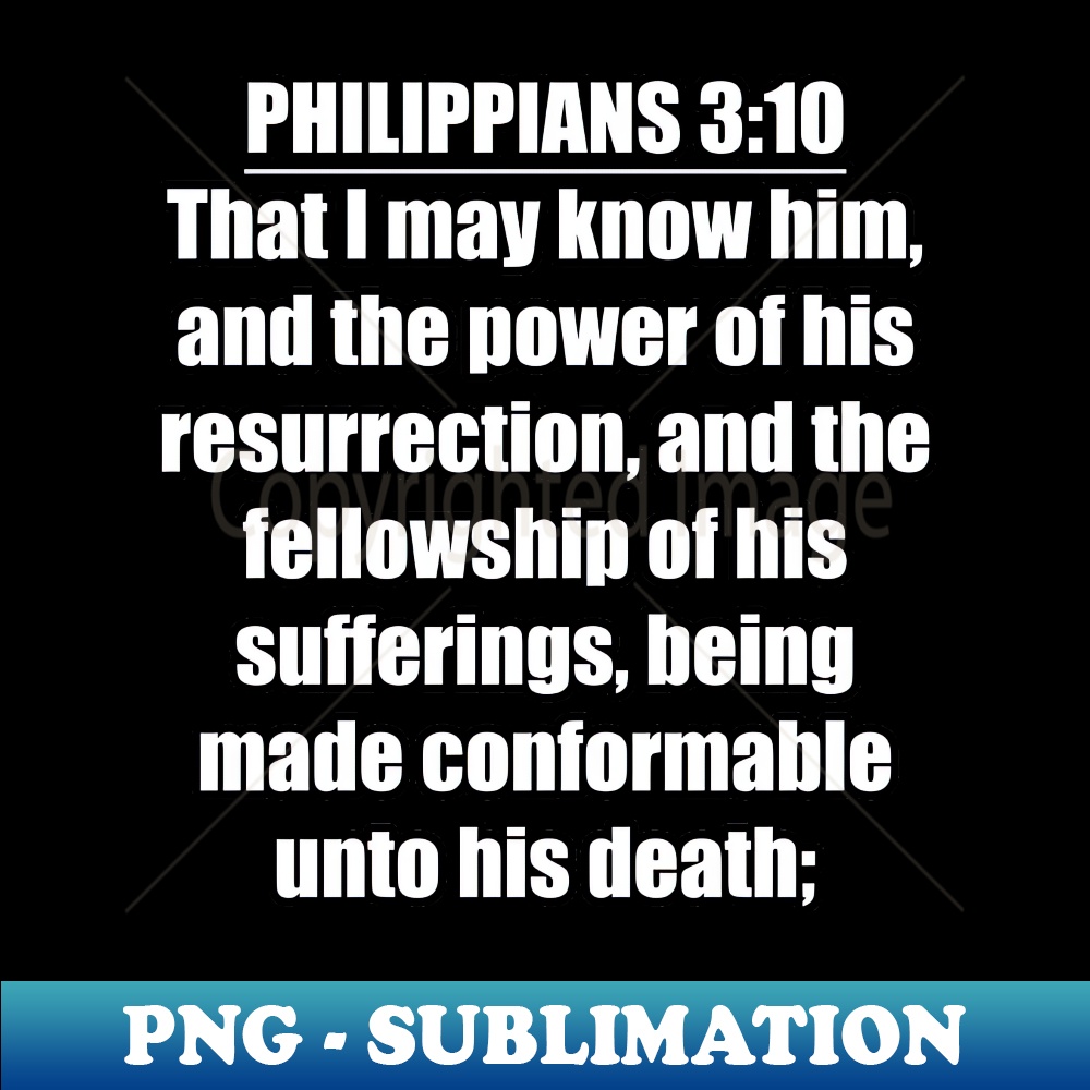 Philippians 310 King James Version KJV Bible Verse Typograph | Inspire ...