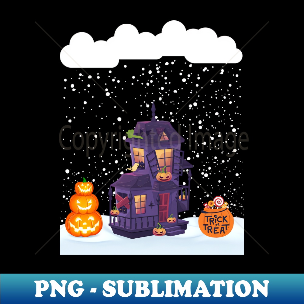 Snow on Halloween spooky snowflakes snowy hut snow pumpkin - | Inspire ...