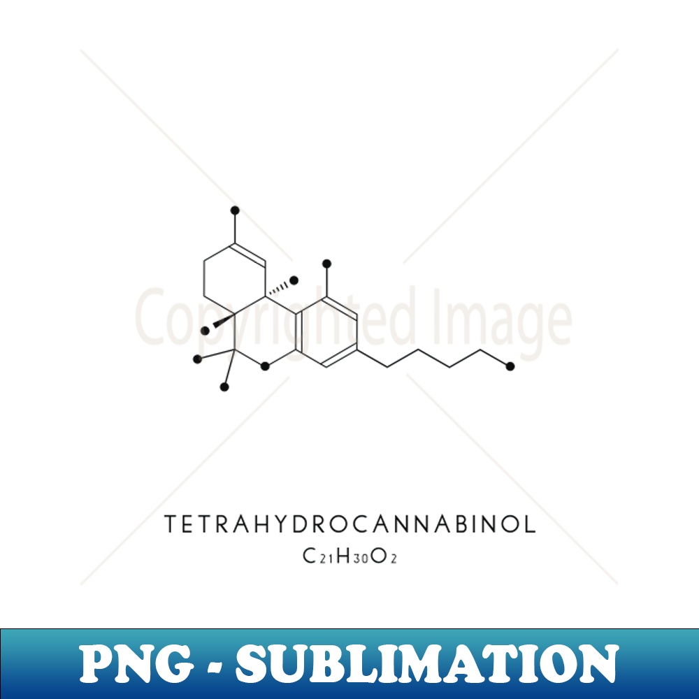 THC Molecular Structure - White - Aesthetic Sublimation Digi - Inspire ...
