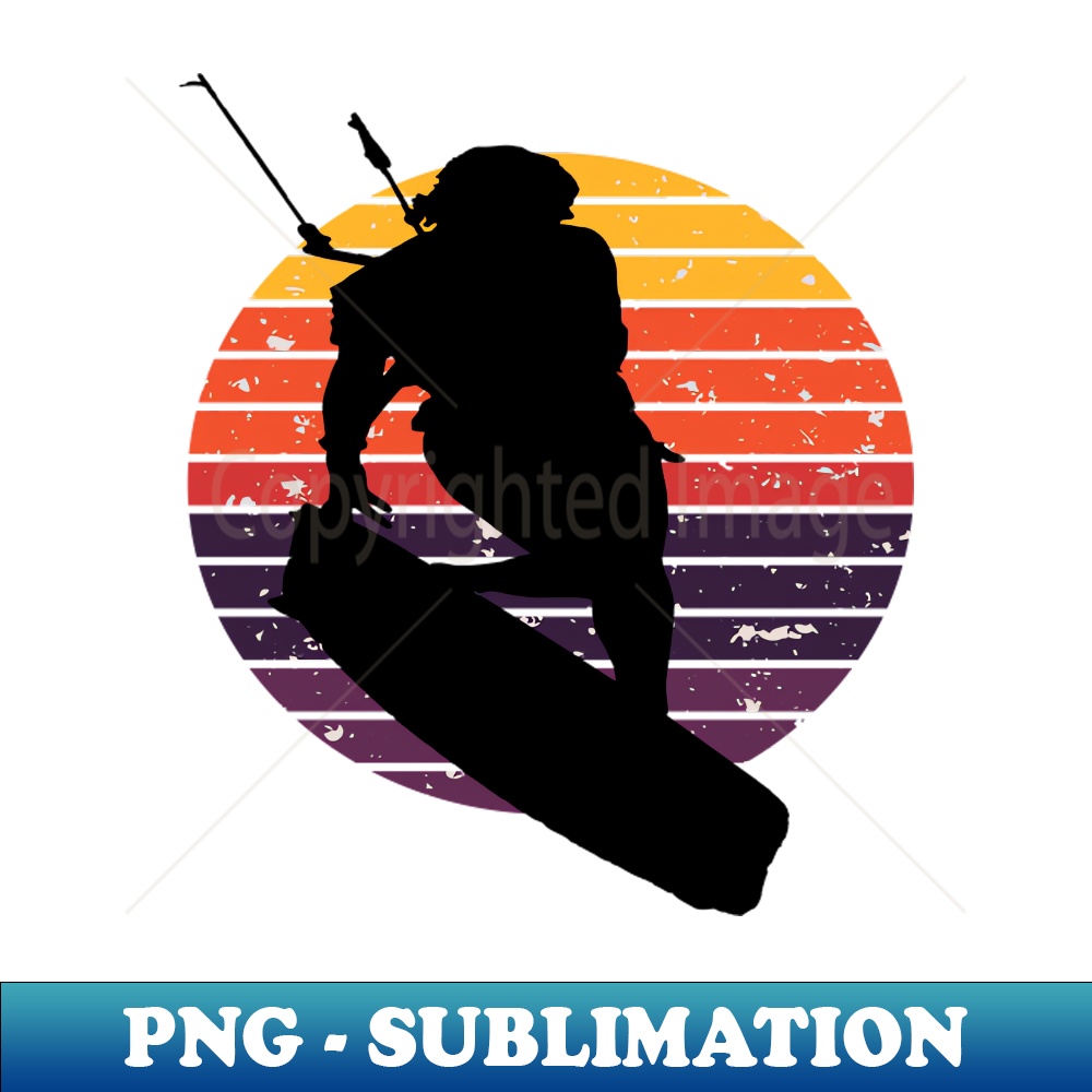 Kitesurfers Freestyle Kite Female Rider Vintage Sunset Retro | Inspire ...