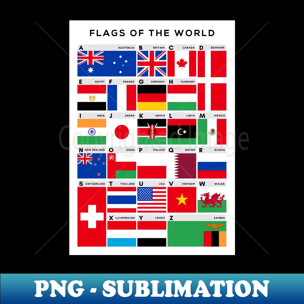 Flags of The World Picture Chart - A-Z of Flags - Exclusive | Inspire ...