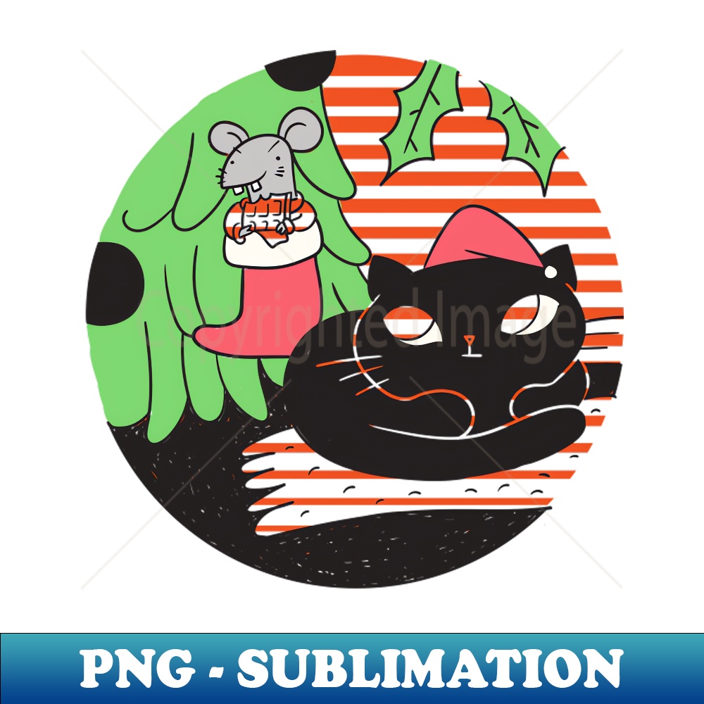 The Christmas Tree The Black Cat And The Mouse - PNG Transpa | Inspire ...