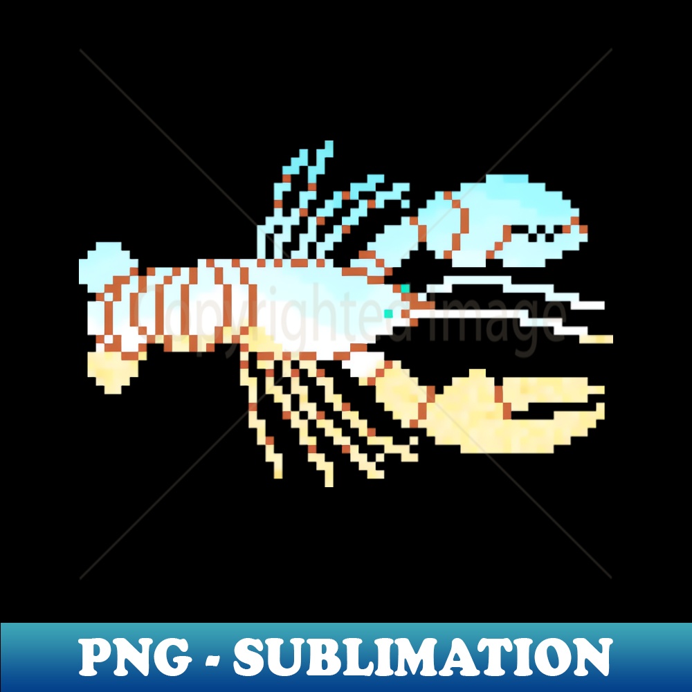 Modern Pixel Sea Lobster - Aesthetic Sublimation Digital Fil | Inspire ...