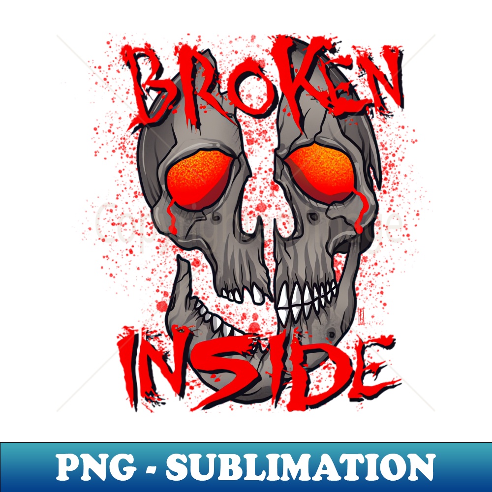 Broken inside skull - Premium Sublimation Digital Download - | Inspire Uplift
