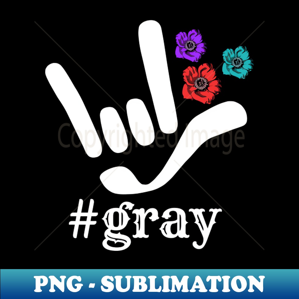 Hashtag gray with I LOVE YOU sign plus flowers ASL Sign Lang | Inspire ...