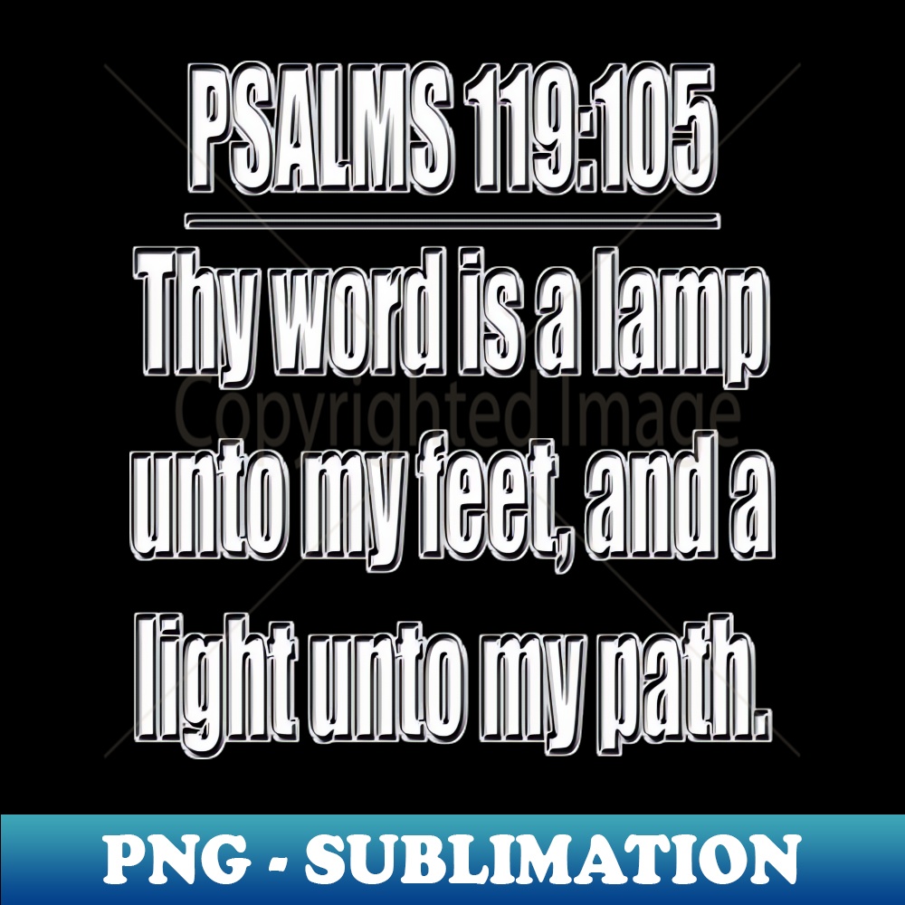 Bible Verse Psalm 119105 - PNG Sublimation Digital Download - Inspire ...