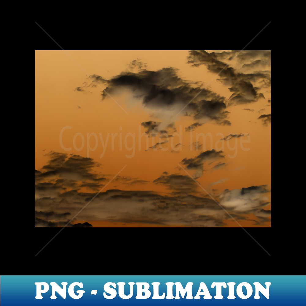 Orange and Black Cloud Print - Digital Sublimation Download | Inspire Uplift