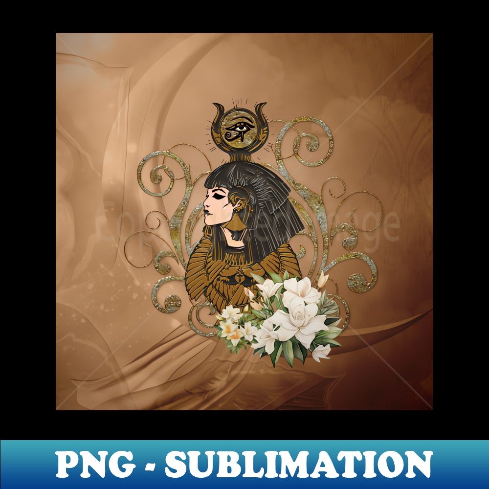 Isis Goddess of Egyptian mythology with flowers - PNG Transp - Inspire ...