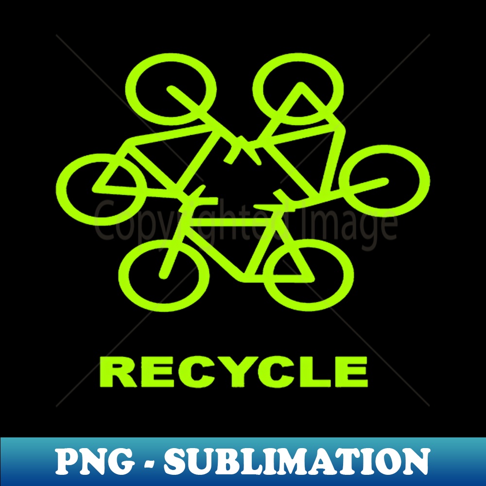Recycle Message And Bicycle Emblem - Sublimation-Ready PNG F - Inspire ...
