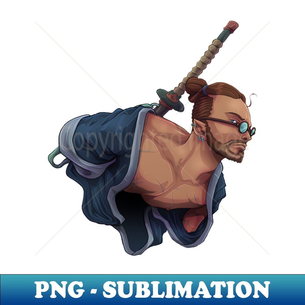 Half-elf Samurai - PNG Transparent Sublimation File - Vibran | Inspire ...