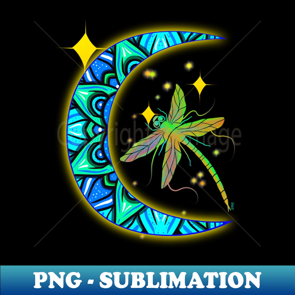 Dragonfly moon - Digital Sublimation Download File - Defying - Inspire Uplift