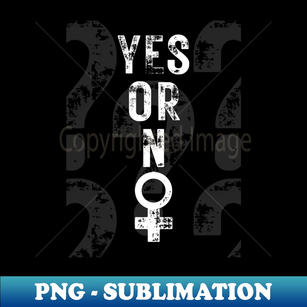 Yes or not white letters on a black background and large que | Inspire ...