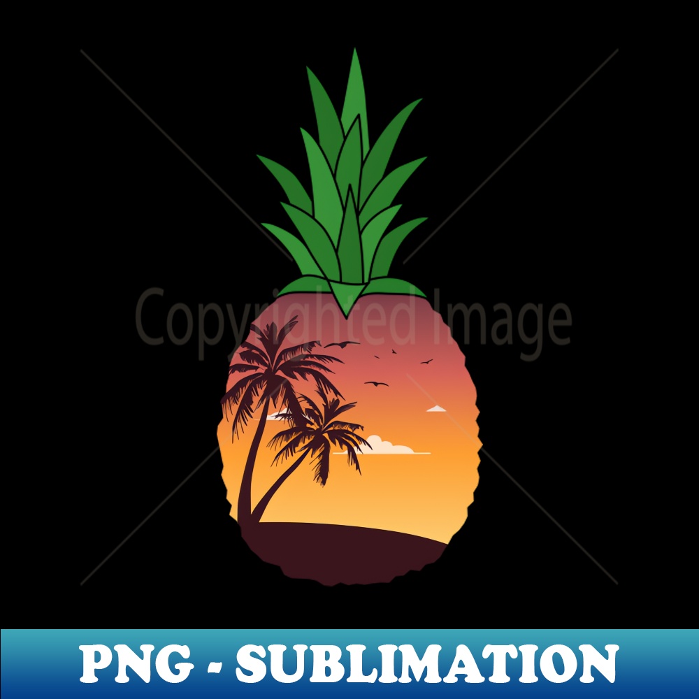 Pineapple Beach Sunset - Tropical Summer - PNG Transparent S | Inspire ...