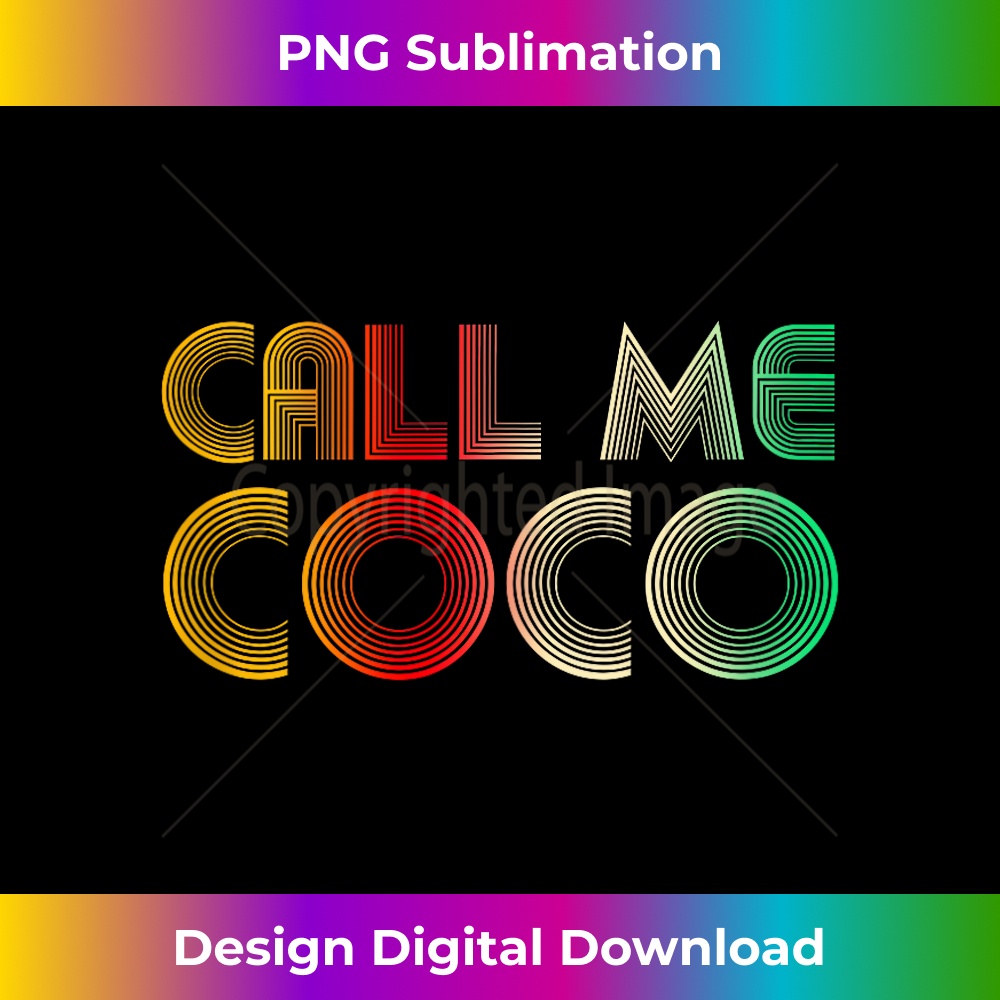 retro Vintage Call Me Coco Tank - Futuristic PNG Sublimation | Inspire ...