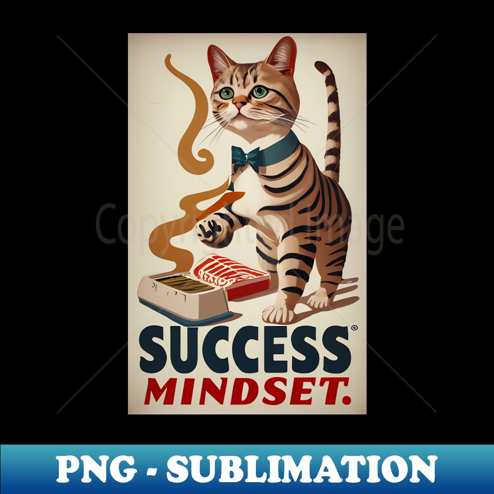 Success Mindset Cat Poster - Professional Sublimation Digita | Inspire ...