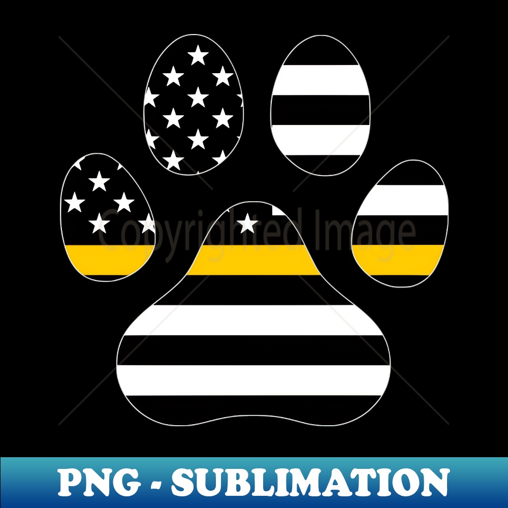 Thin Gold Line Flag Dog Paw for Police Dispatcher - PNG Tran | Inspire ...