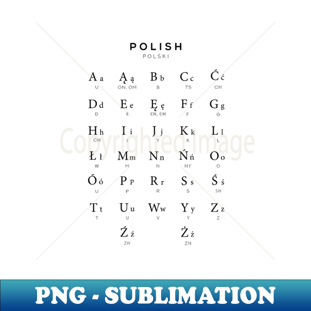 Polish Alphabet Chart Poland Language Chart White - Unique S | Inspire ...