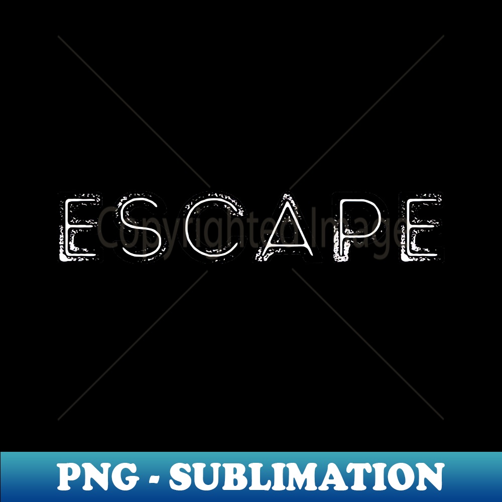 Black and White Rustic Retro Capital Letters Word ESCAPE - V | Inspire ...