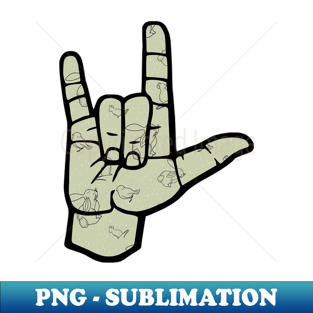 ASL ILY I Love You Sign Animals Design American Sign Langu | Inspire Uplift