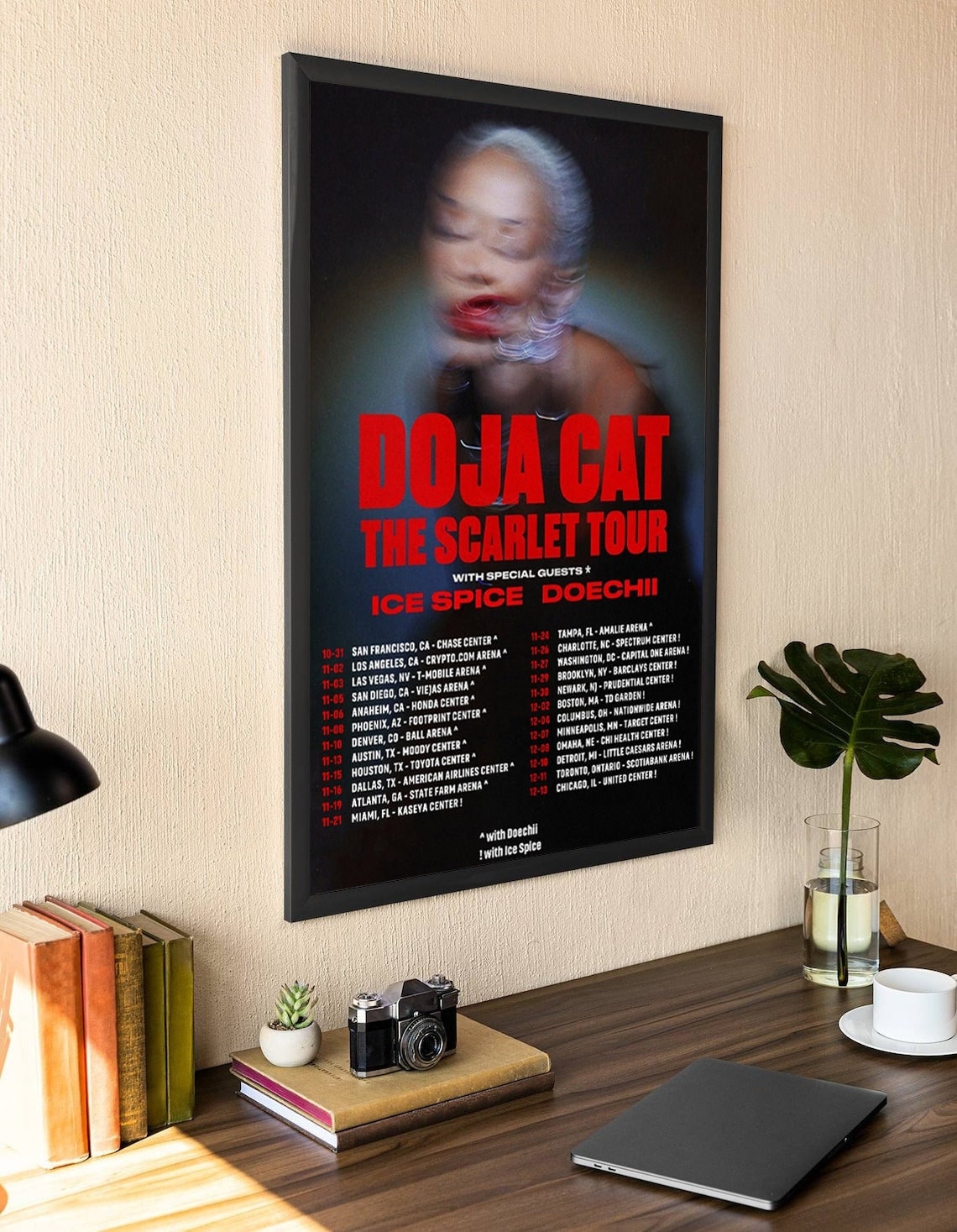 Doja Cat Poster, Doja Cat 2023 the Scarlet Tour Poster, Doja | Inspire ...