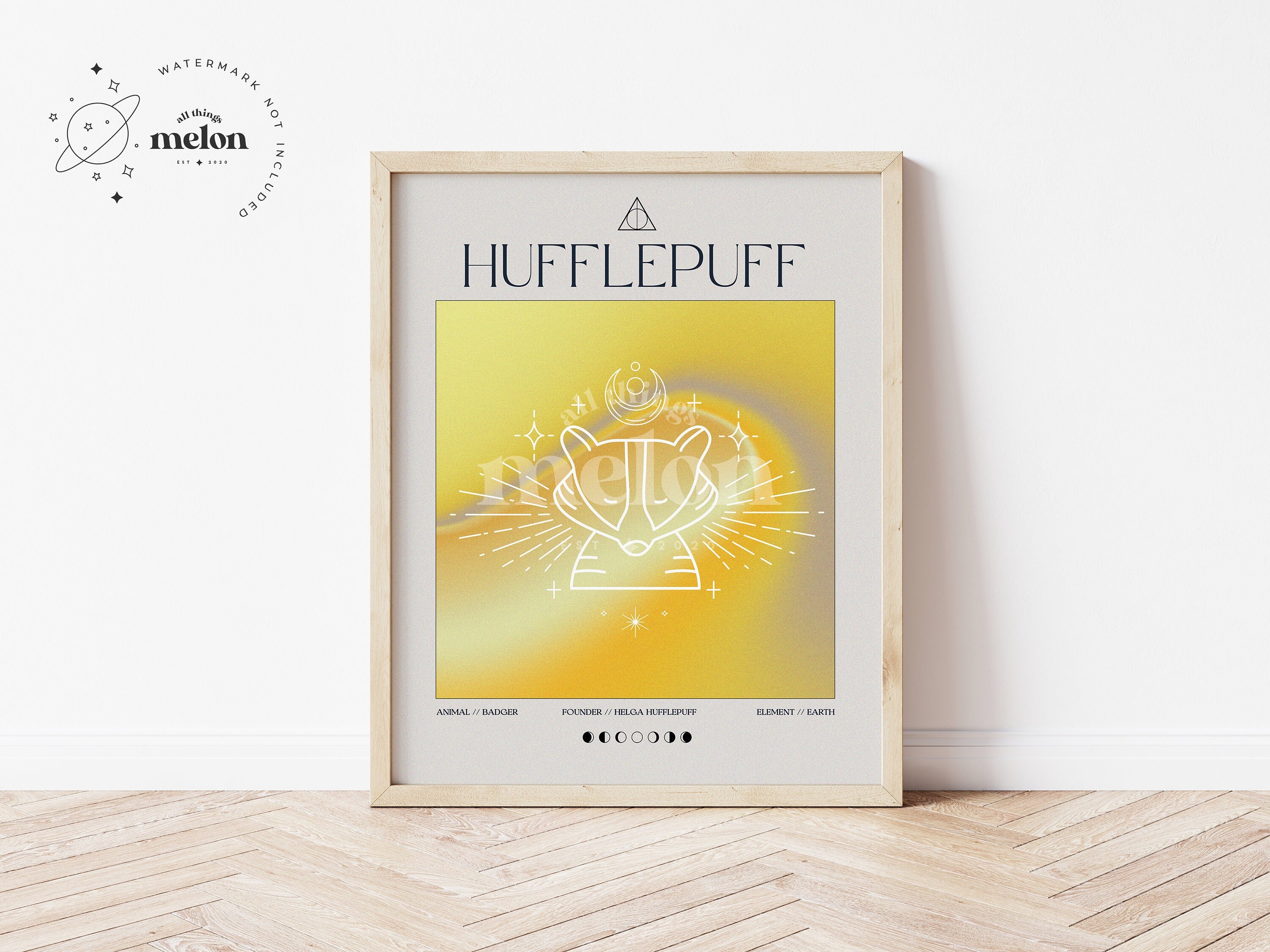 Hufflepuff, Hogwarts House, Boho Decor, Downloadable print, | Inspire ...