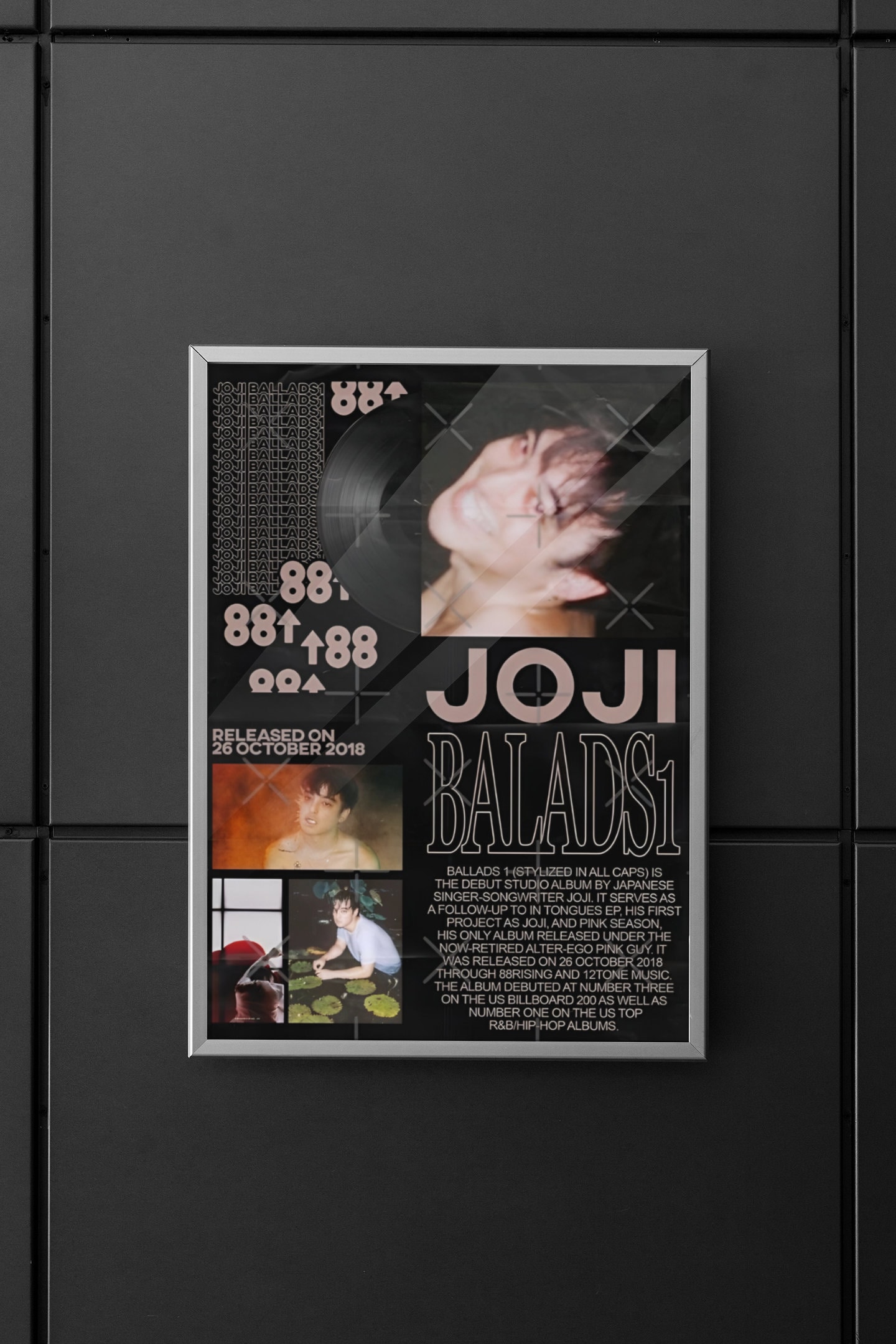 Joji Joji Poster Joji Album Poster Ballads 1 Album Poster - Inspire Uplift