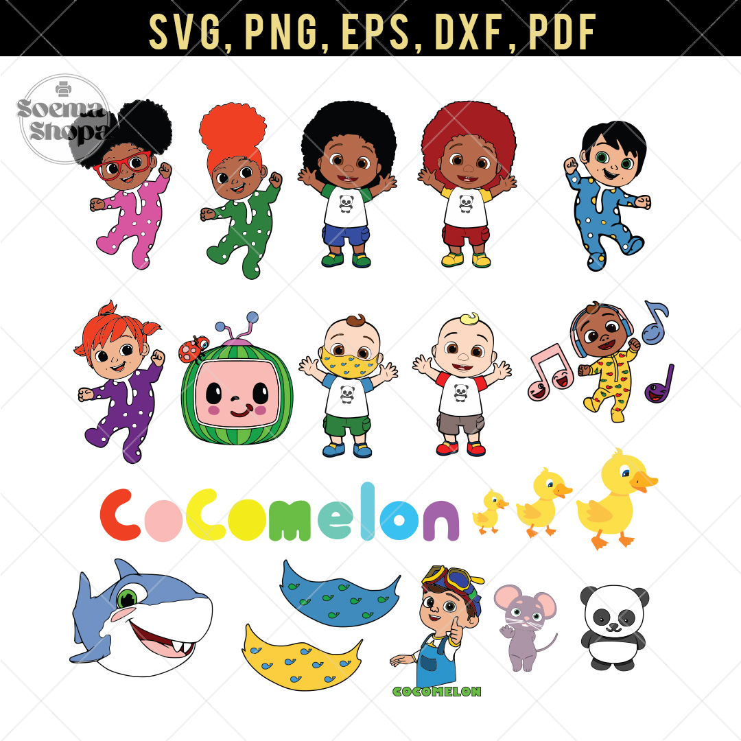 Coco melon Kid, Layered Kindergaten SVG, Cartoon Collect SVG | Inspire ...